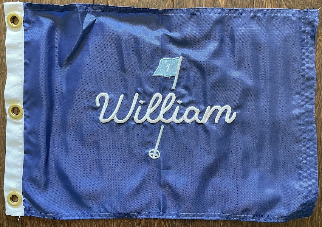 Custom Embroidered Golf Flag Baby Golf Gift Boy Girl Name Christmas ...