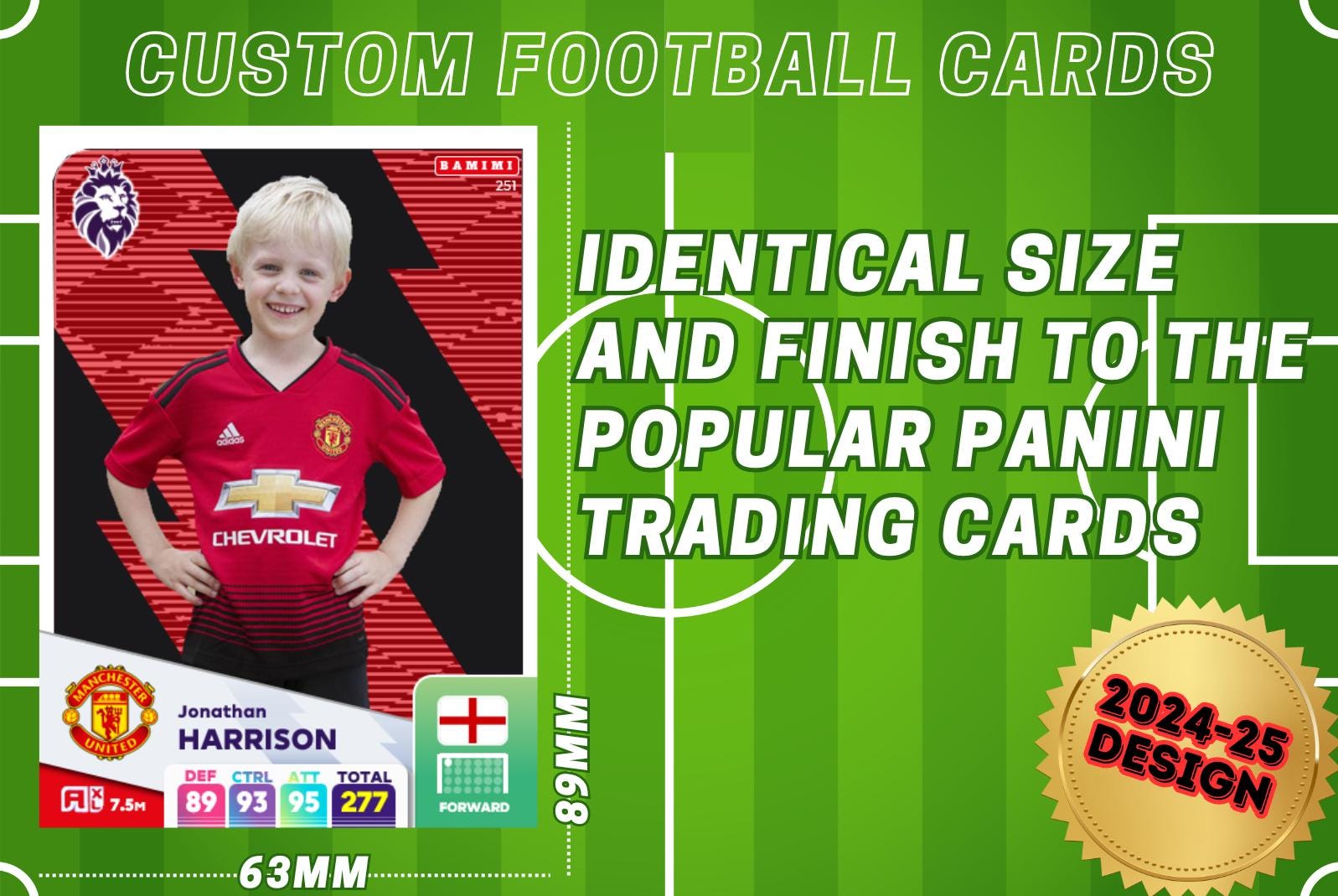 Personalised Panini Football Card 2025 - Create Your Own Custom Card ...