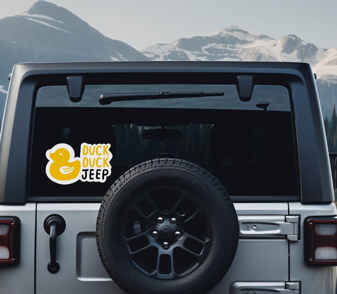 Duck Duck Jeep Kiss-cut Vinyl Decal, Ducked Stickers, Jeep Stickers ...
