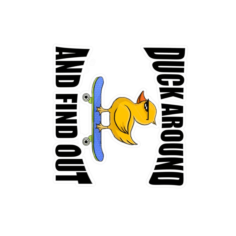 Duck Around and Find Out Jeep Kiss-cut Vinyl Decal, Ducked Jeep ...