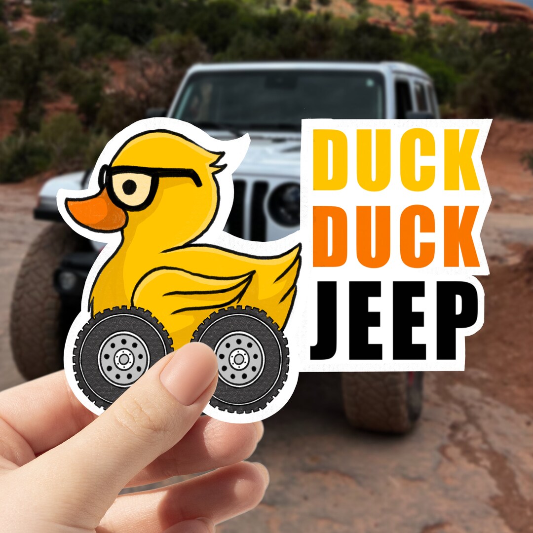 Duck Duck Jeep Kiss-cut Vinyl Decal, Ducked Stickers, Jeep Ducked ...