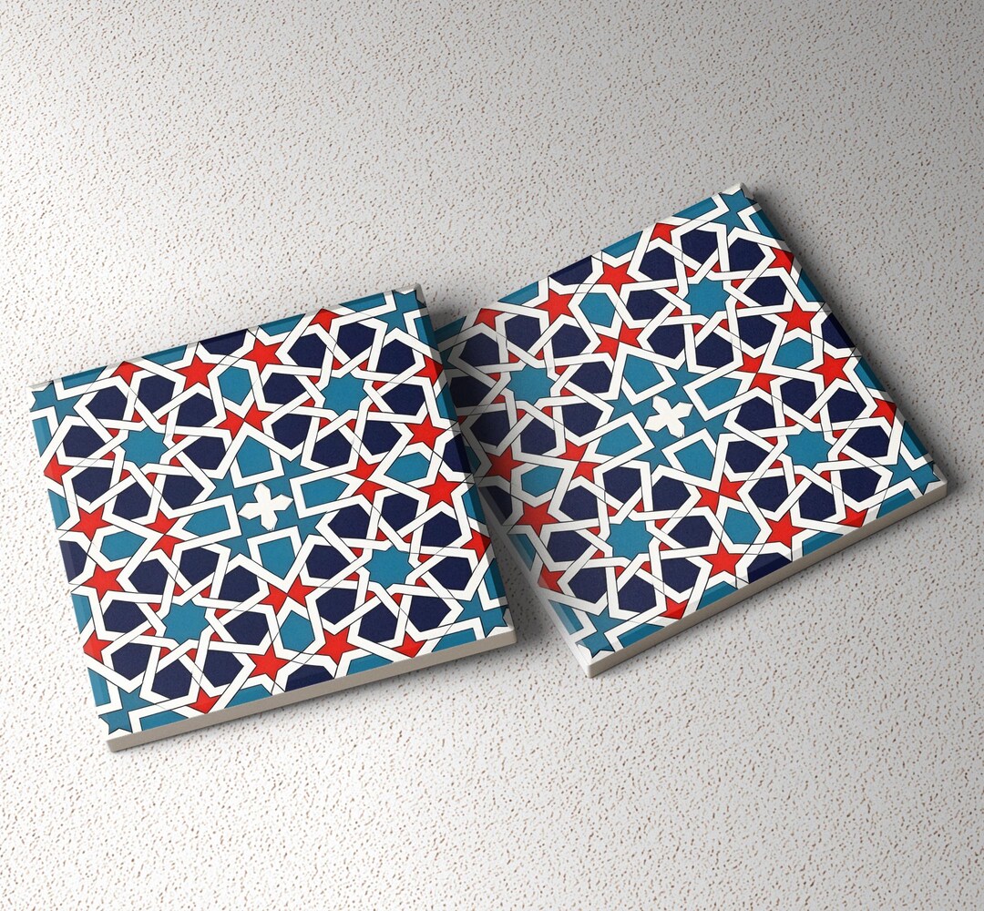 Handmade Moroccan Ceramic Tiles Custom Decorative Tiles Unique Artisan ...