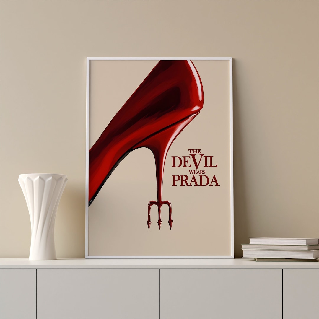 The Devil Wears Prada Wall Art, Red High Heels Wall Art Fashion Chic ...