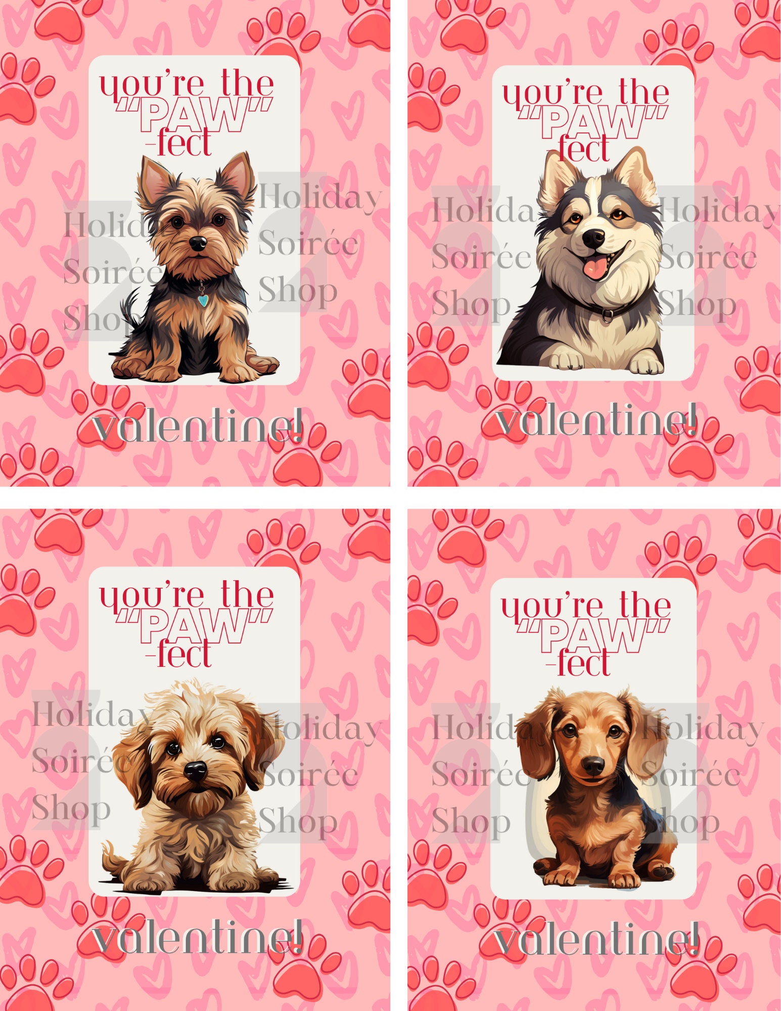 Digital Download | Valentine's Day Cards for Dog Lovers | Dog Parents ...