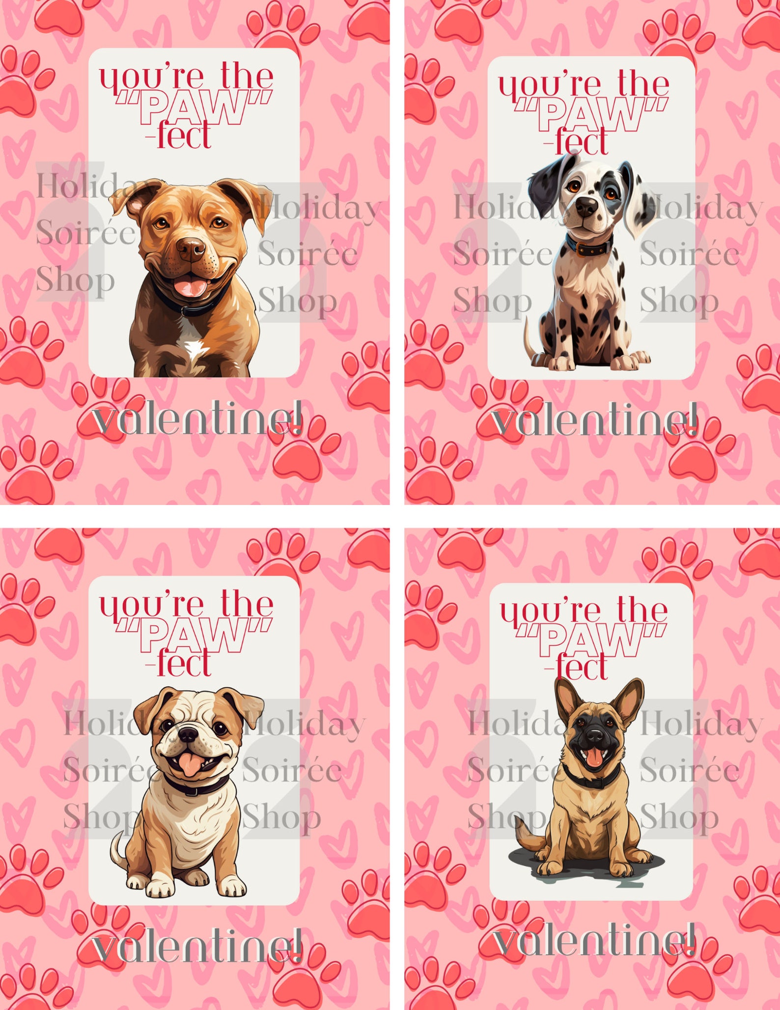 Digital Download | Valentine's Day Cards for Dog Lovers | Dog Parents ...