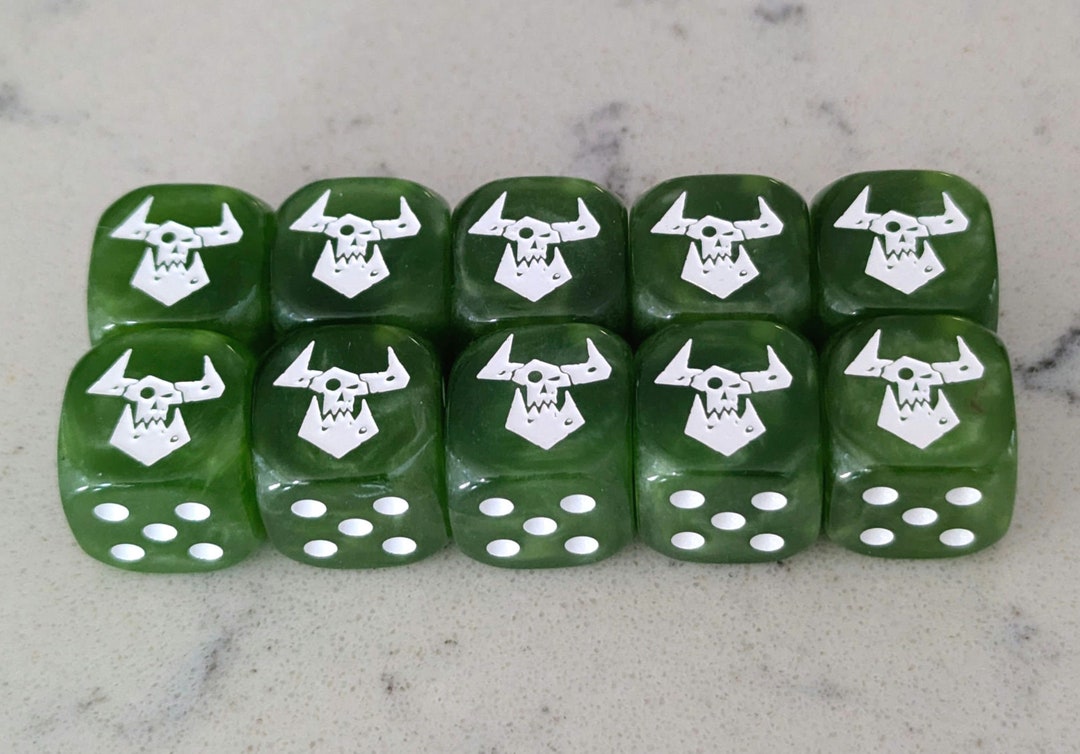 Orks Dice X 10 - Etsy