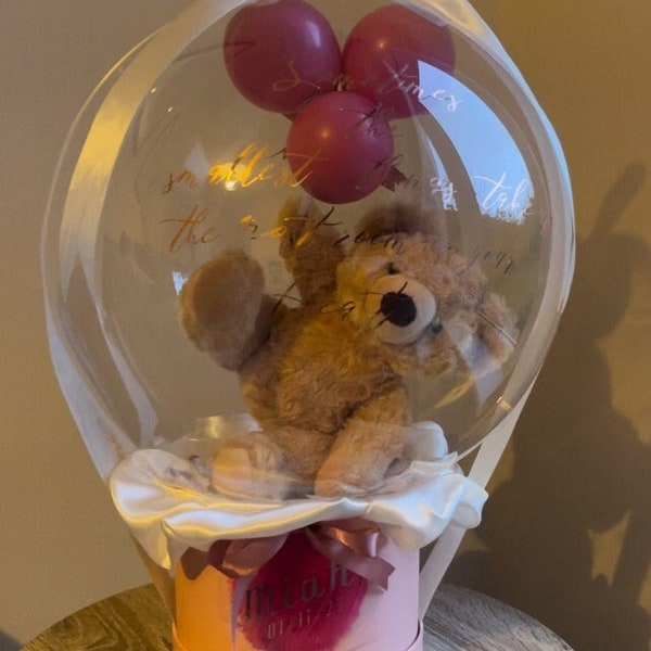 Teddy Bear Inside a Balloon - Etsy UK