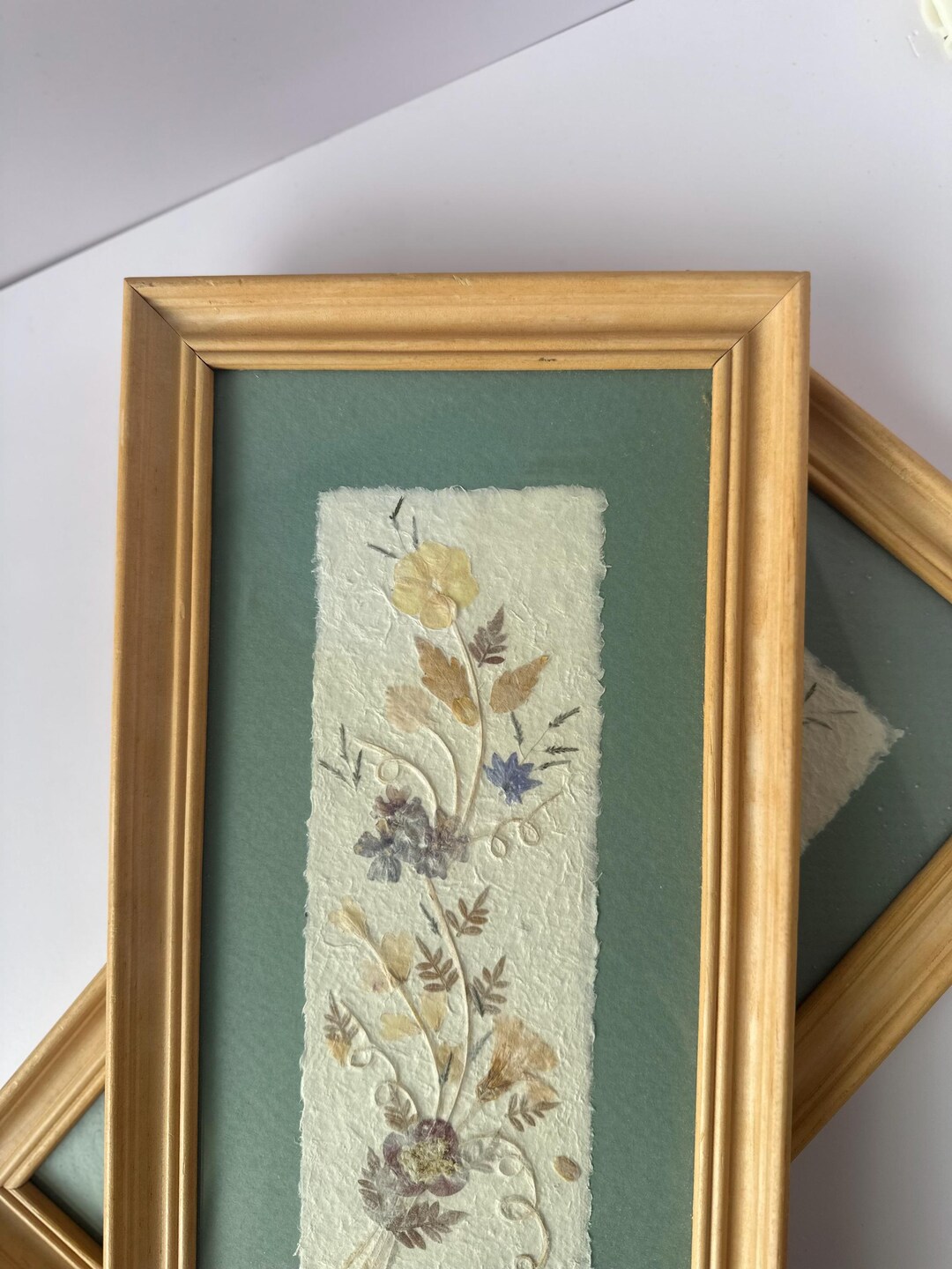 Vintage 1999 Signed Pressed Flower Art – Set of 2 'wildflower ...