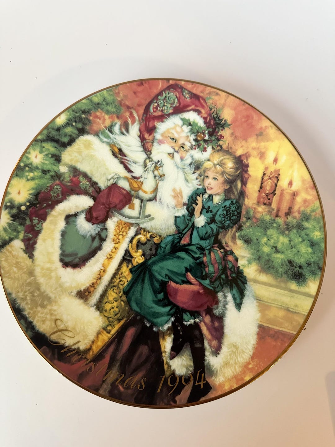 Vintage Avon "the Wonder of Christmas" 1994 Porcelain Plate | 22K Gold ...