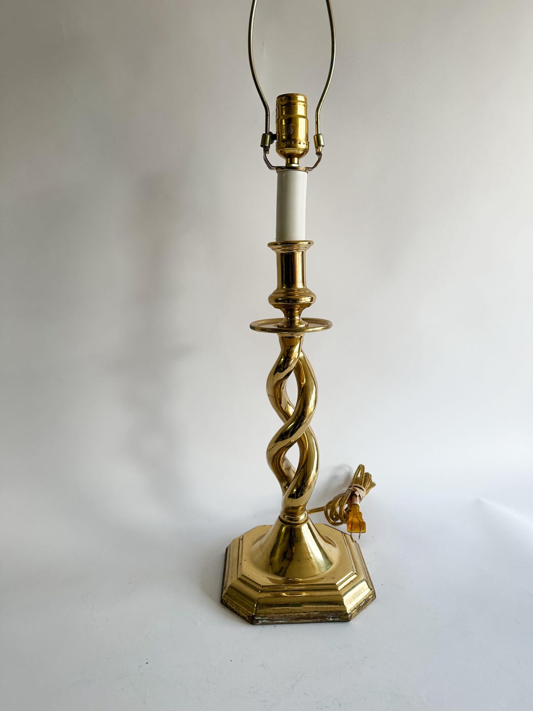 Vintage Brass Barley Twist Table Lamp, Traditional Home Decor - Etsy