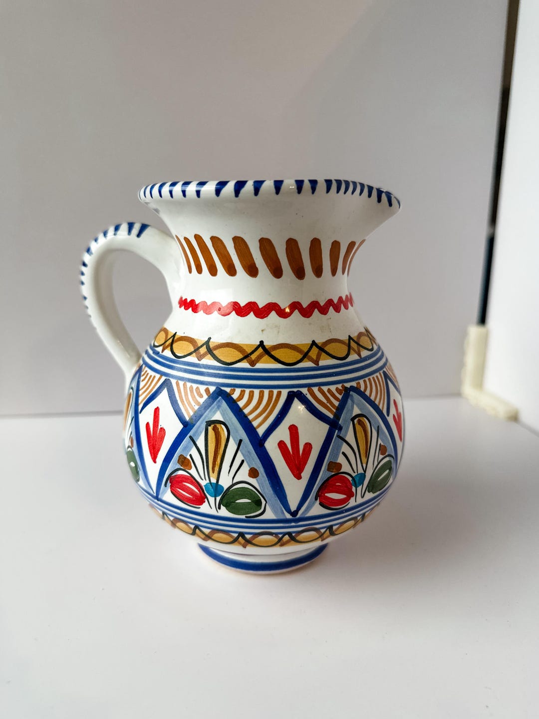 Vintage Sangria Pitcher Ceramic Pottery De La Cal Puente Espana Spain ...