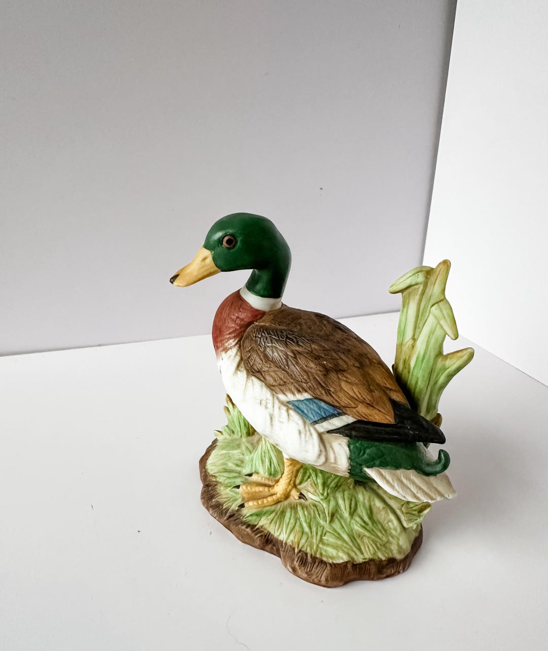 Vintage Homco Mallard Duck Porcelain Bisque Figurine No Chips or Cracks ...