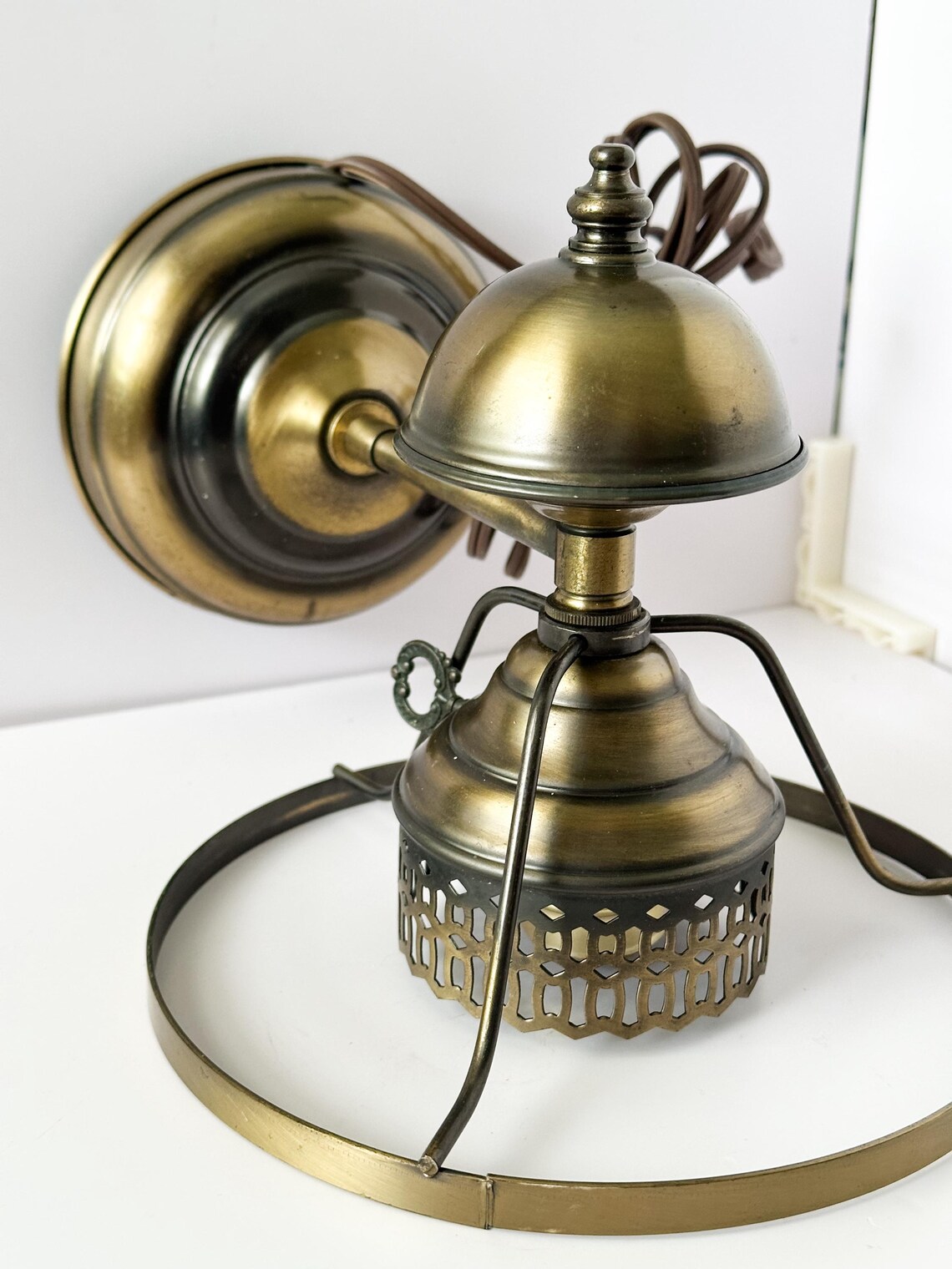 Vintage-style Brass Wall Sconce – Industrial Reproduction Gas Light ...