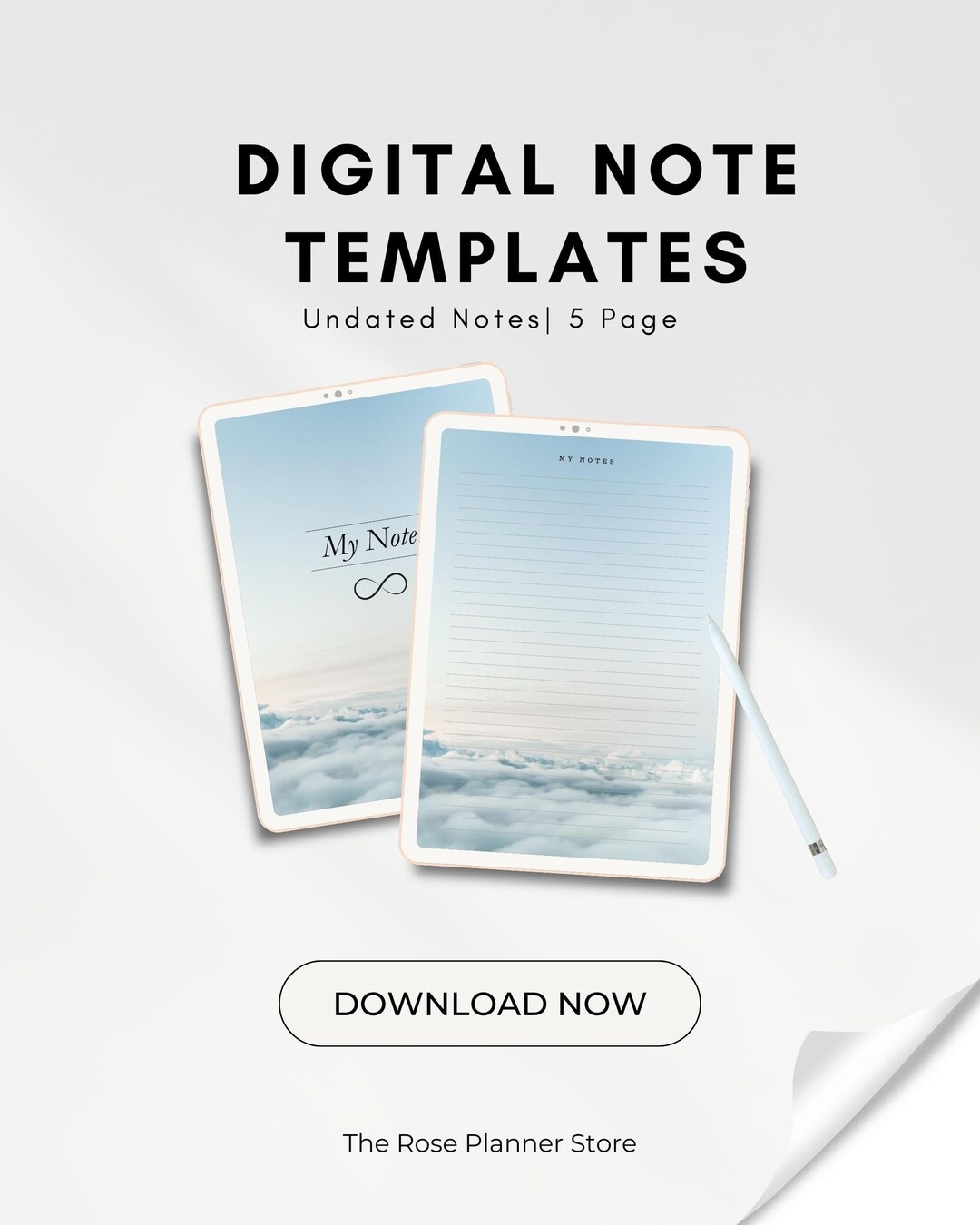 Digital Note Paper Digital Notes Note Paper Digital Paper - Etsy