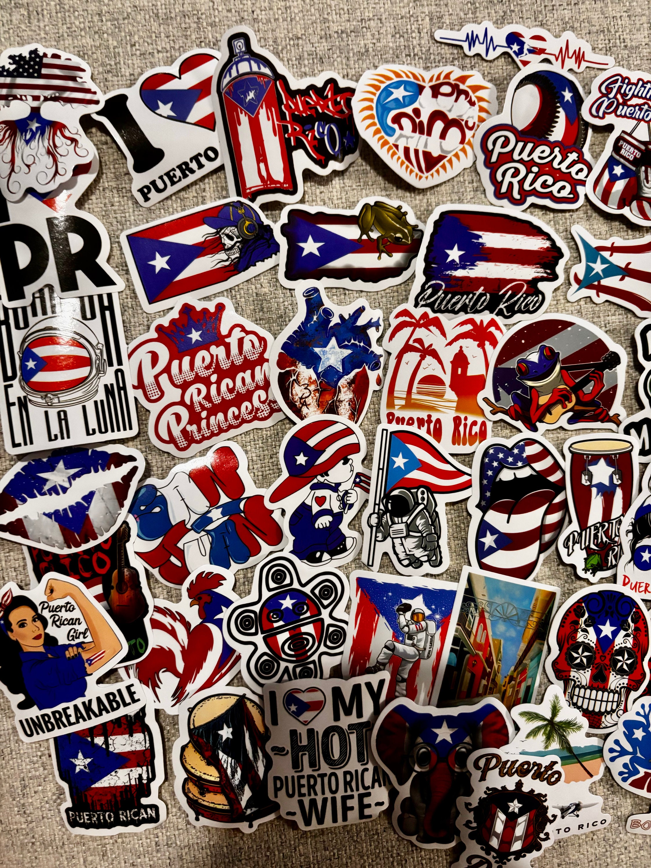 Puerto Rico Stickers/ Boricua, Puertorican Stickers With a Glossy ...