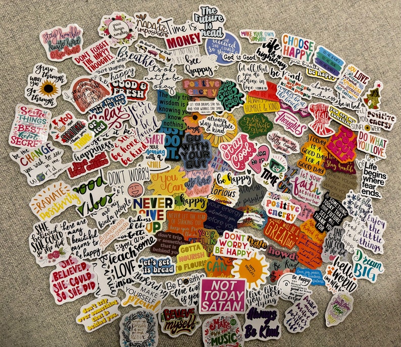 Positive Quotes Motivational Quotes Powerful Messages Stickers/ SMALL ...