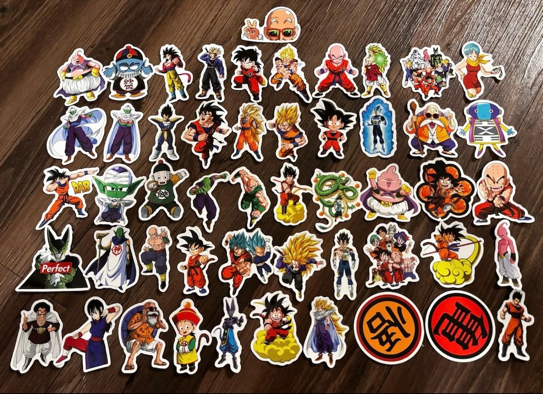 Dragon Manga Ball Stickers, Anime Characters Package of 5 RANDOM ...