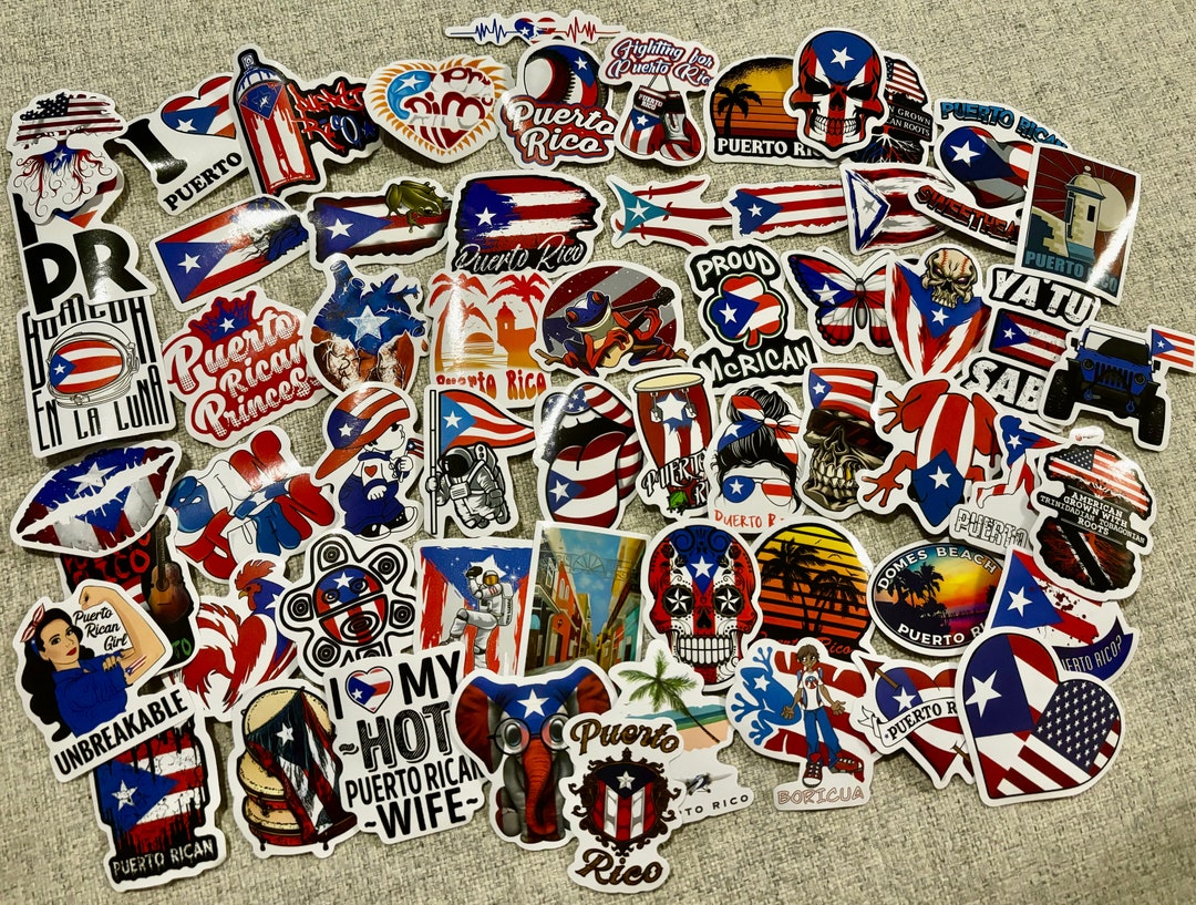 Puerto Rico Stickers/ Boricua, Puertorican Stickers With a Glossy ...