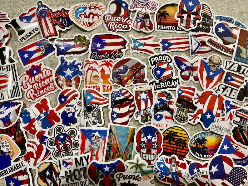 Puerto Rico Stickers/ Boricua, Puertorican Stickers With a Glossy ...