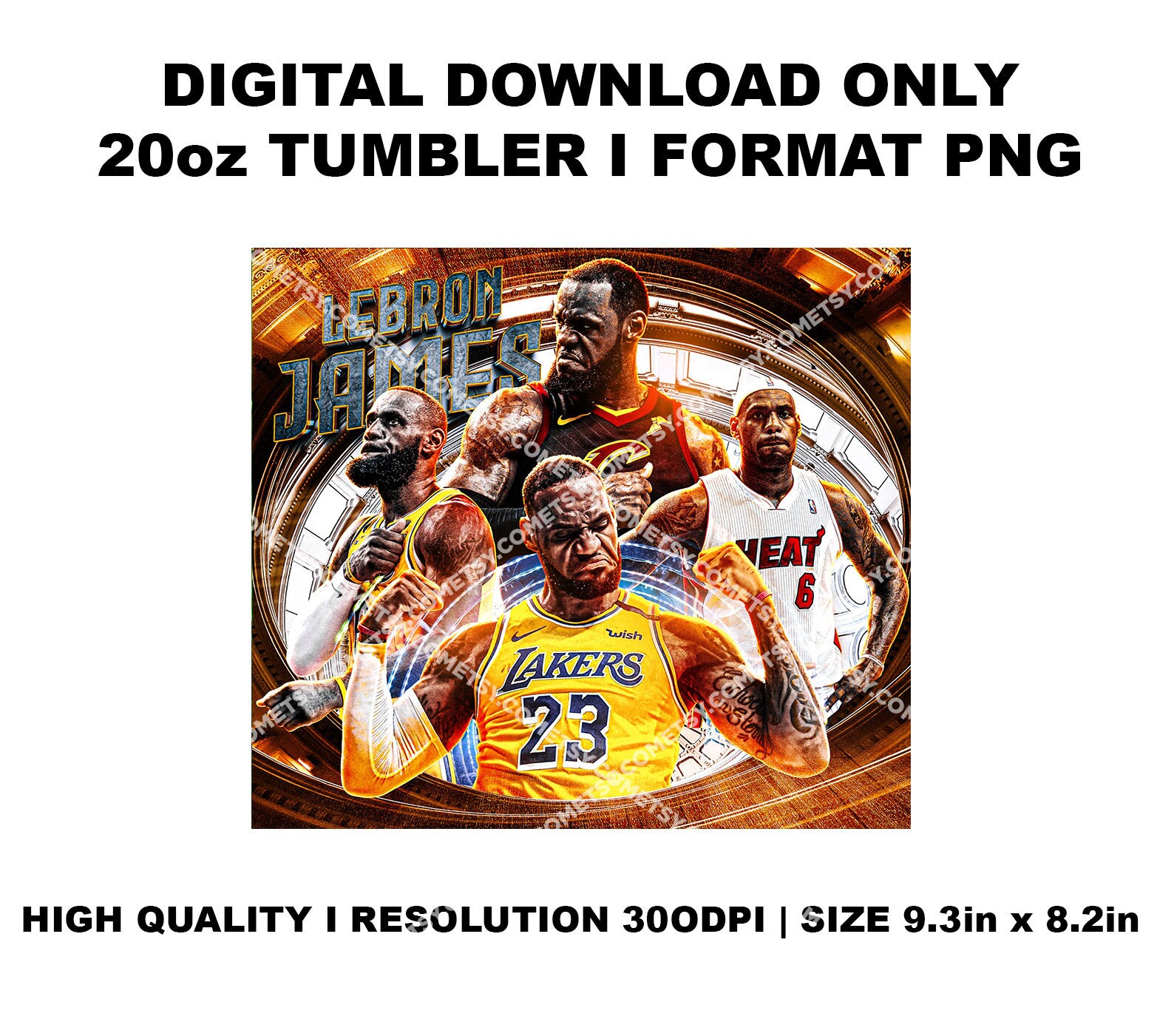 Lebron James Tumbler Wrap Variant Edition / Fans Tumbler, 20oz Tumbler ...