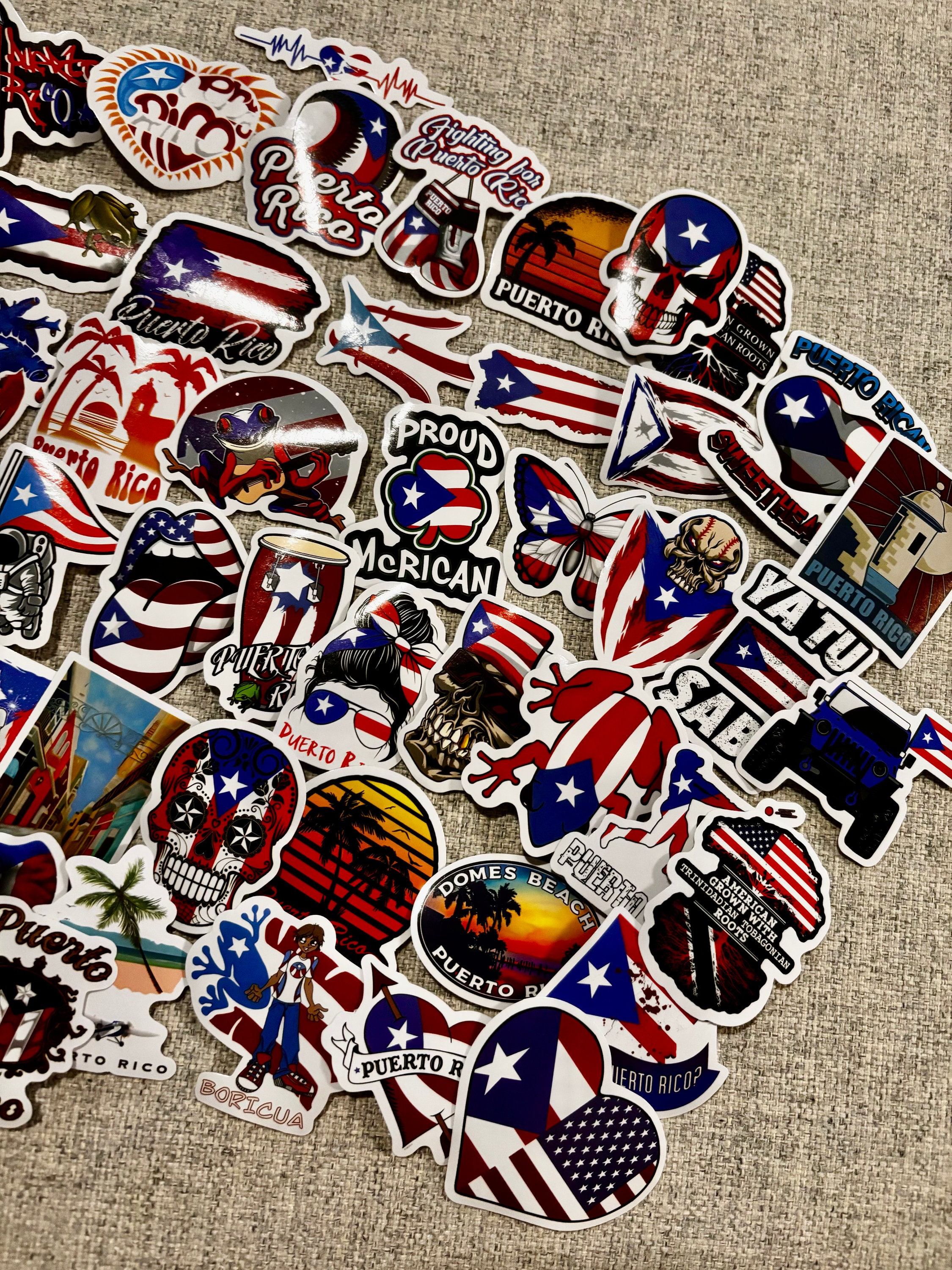 Puerto Rico Stickers/ Boricua, Puertorican Stickers With a Glossy ...