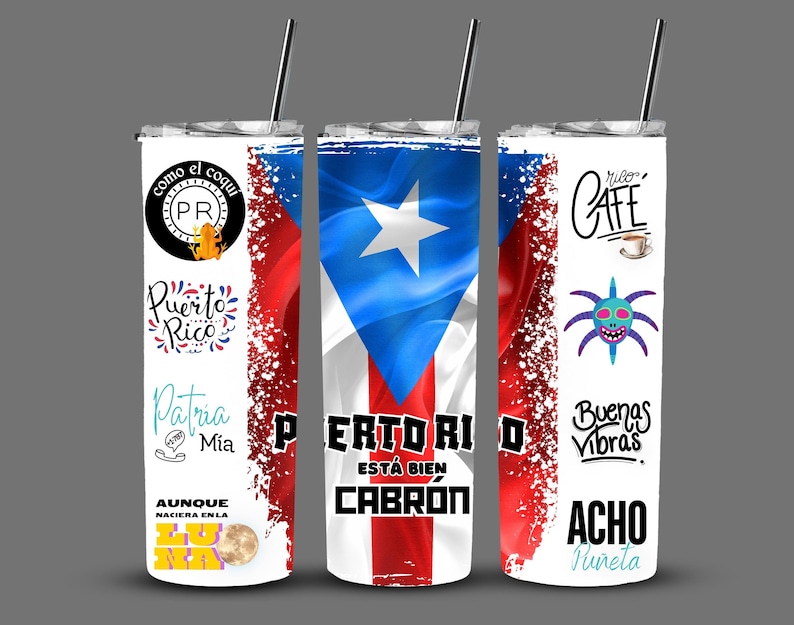 Puerto Rico Culture Tumbler Wrap / 20oz Tumbler, DIGITAL DOWNLOAD ONLY ...