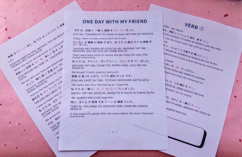 Japanese Read Aloud Practice Text Basic JLPT N4 Level 21 Pages 5 Title ...