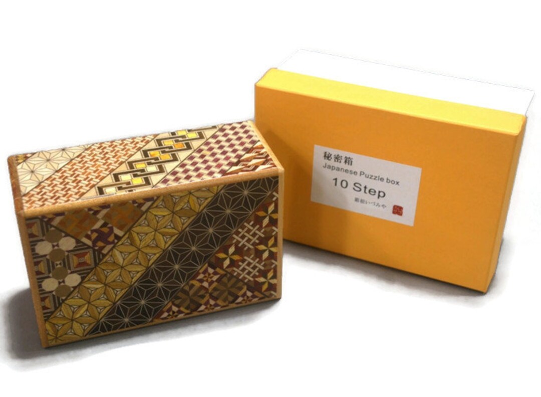 Large Puzzle Box Excellent Quality | Hakone Yosegi | Wooden Mysterious ...