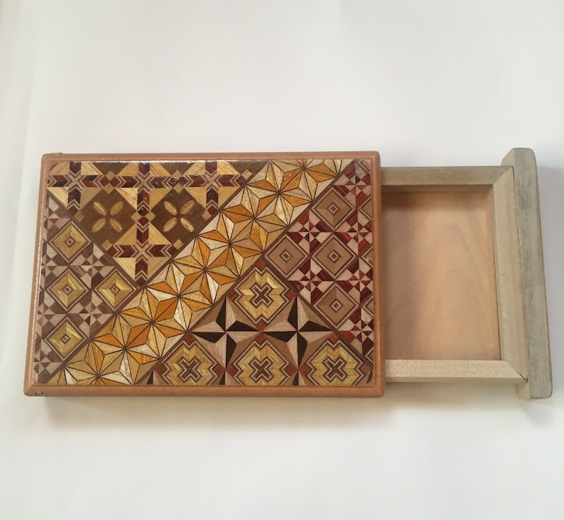 4-21 Steps Japanese Puzzle Box and Magic Box Set Hakone Yosegi ...