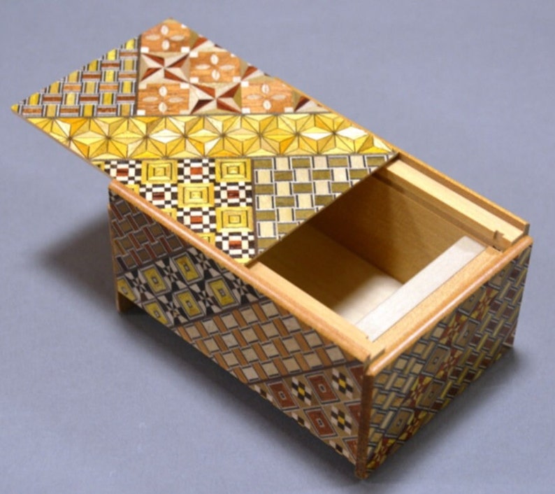 4-21 Steps Japanese Puzzle Box and Magic Box Set Hakone Yosegi Marquetry Box Anniversary Gift ...