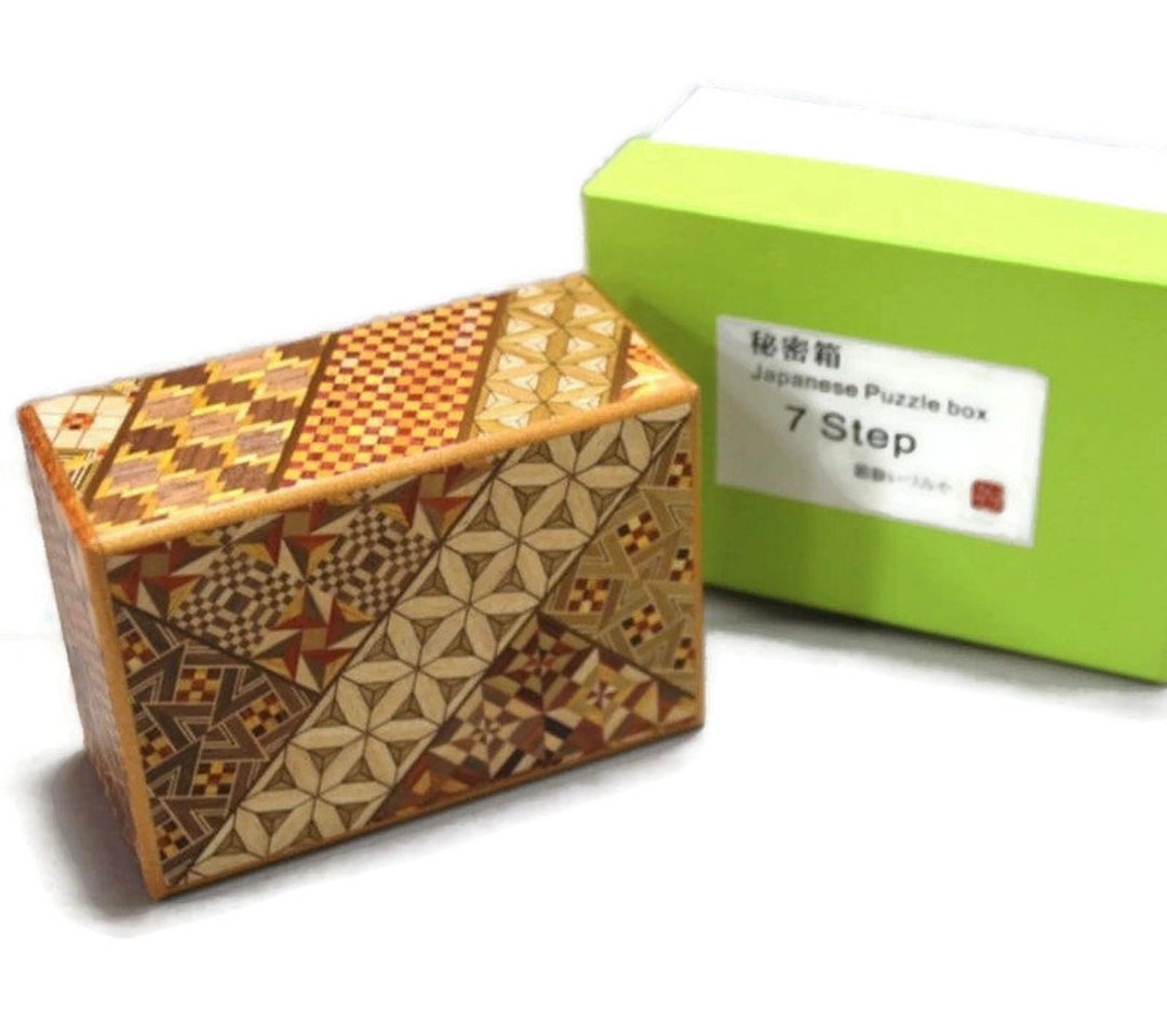 Medium Puzzle Box Excellent Quality | Hakone Yosegi | Wooden Trick Box ...
