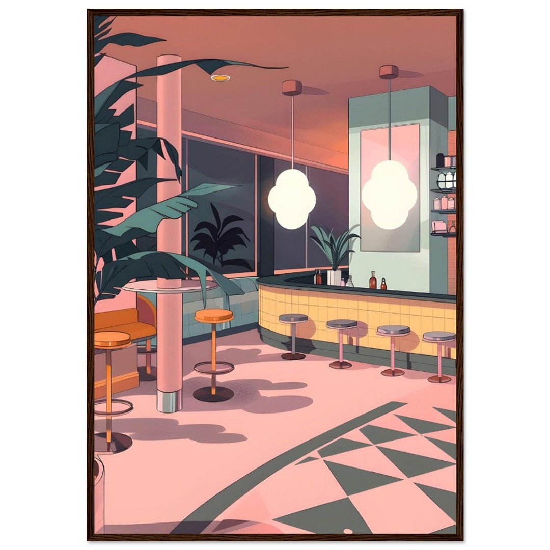 Vintage Retro Eerie Liminal Space Wall Art Framed Poster Print ...