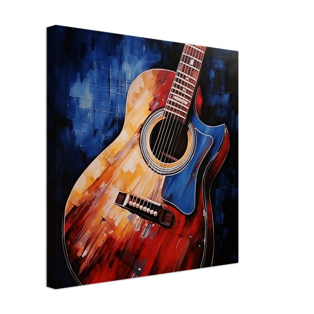 Acoustic Guitar Art Canvas, Canvas Wall Art Print, Guitar Home Décor ...
