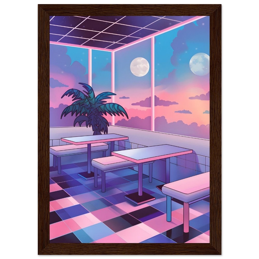 Vintage Retro Eerie Liminal Space Wall Art Framed Poster Print ...