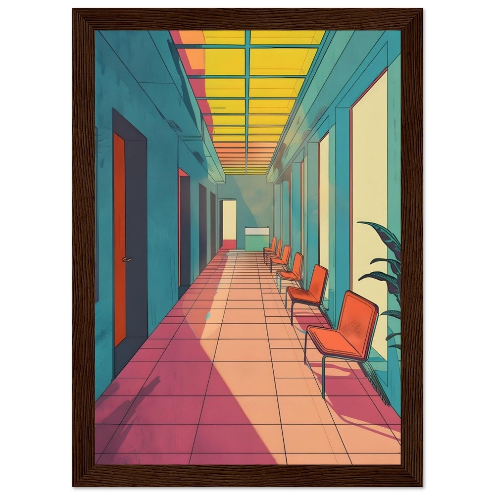 Vintage Retro Eerie Liminal Space Wall Art Framed Poster Print ...