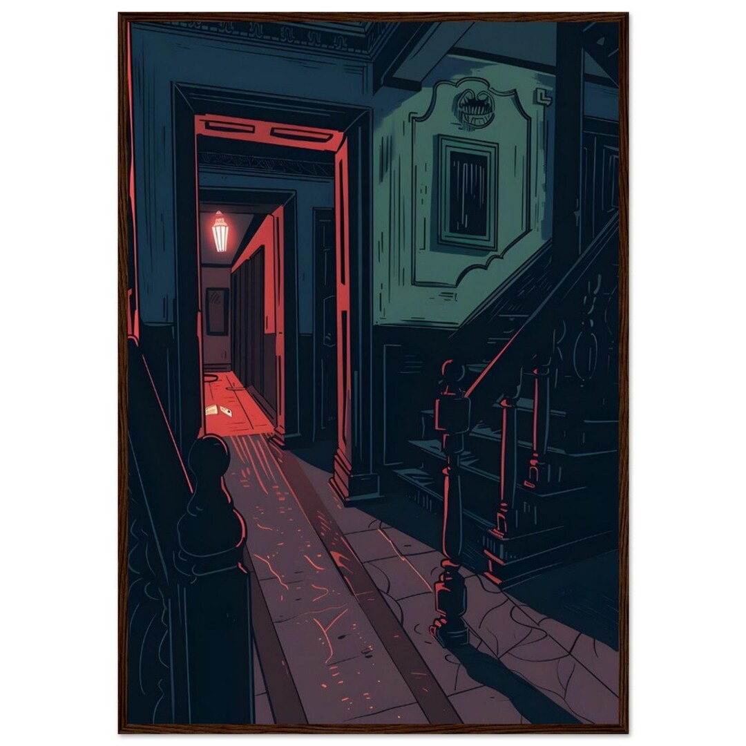 Vintage Retro Eerie Liminal Space Wall Art Framed Poster Print ...