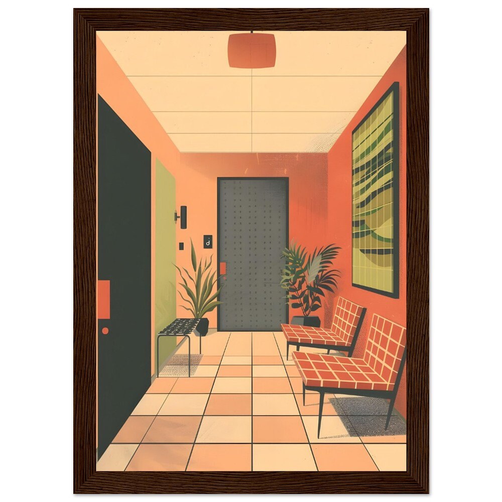 Vintage Retro Eerie Liminal Space Wall Art Framed Poster Print ...