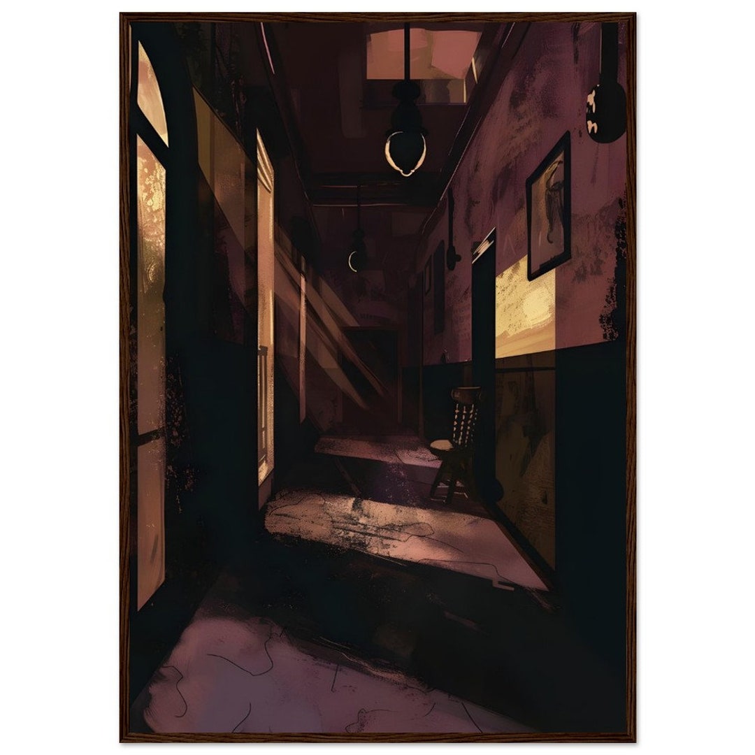 Vintage Retro Eerie Liminal Space Wall Art Framed Poster Print ...