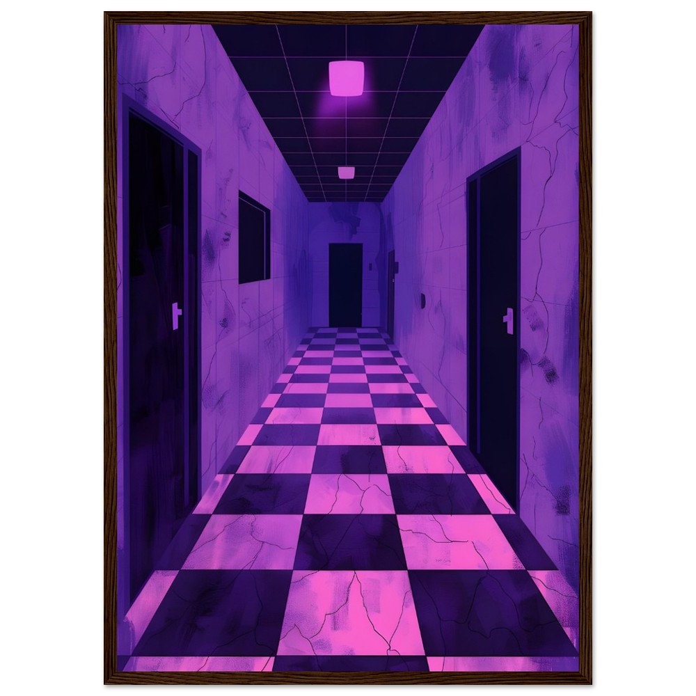 Vintage Retro Eerie Liminal Space Wall Art Framed Poster Print ...