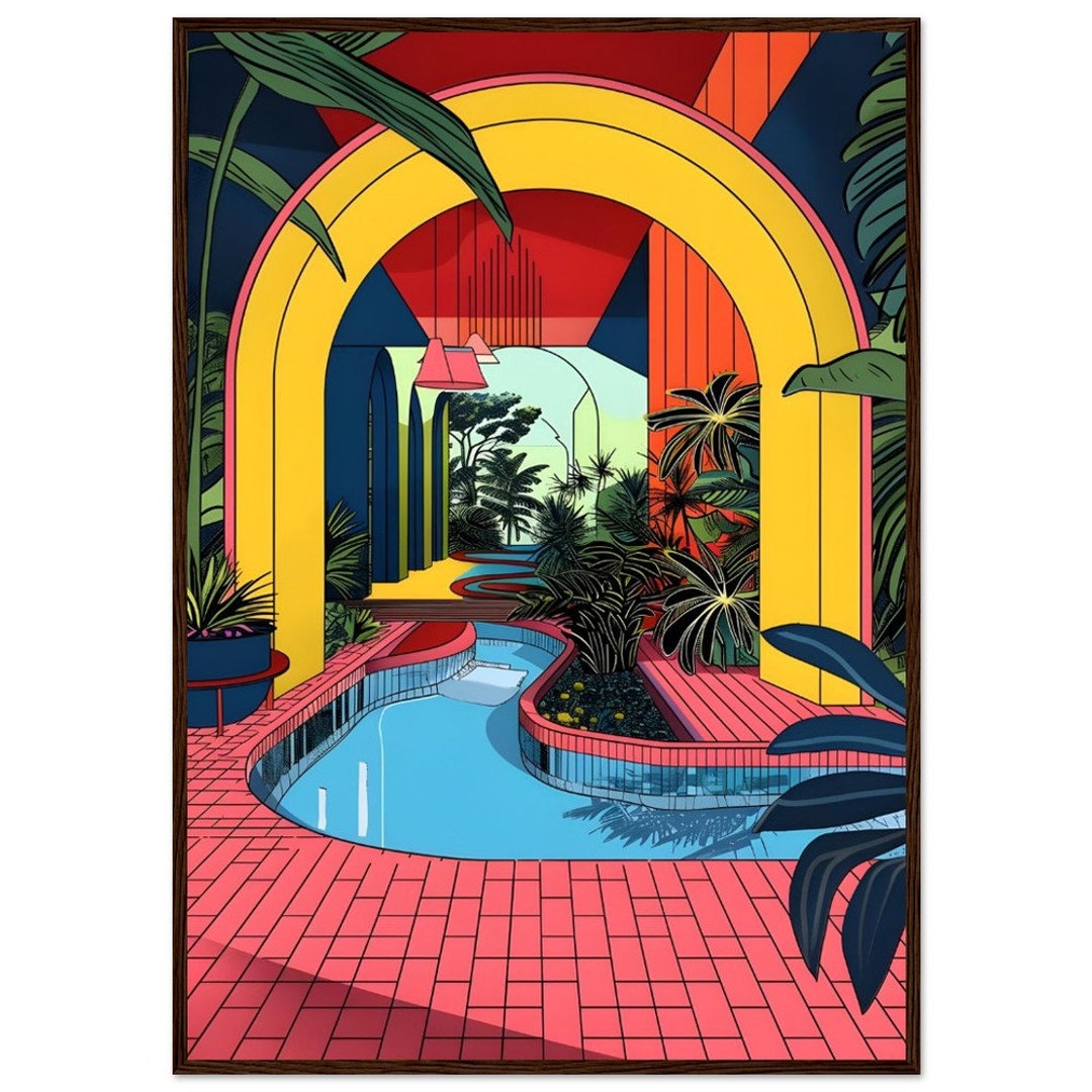 Vintage Retro Eerie Liminal Space Wall Art Framed Poster Print ...