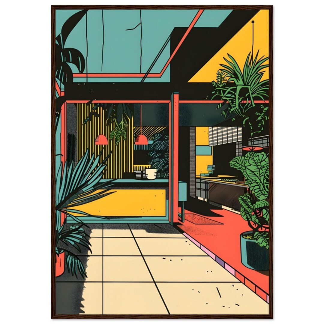 Vintage Retro Eerie Liminal Space Wall Art Framed Poster Print ...