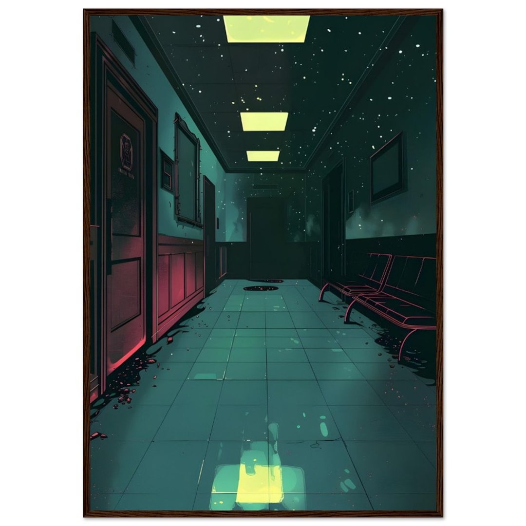 Vintage Retro Eerie Liminal Space Wall Art Framed Poster Print ...