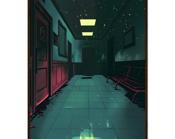 Vintage Retro Eerie Liminal Space Wall Art Framed Poster Print ...