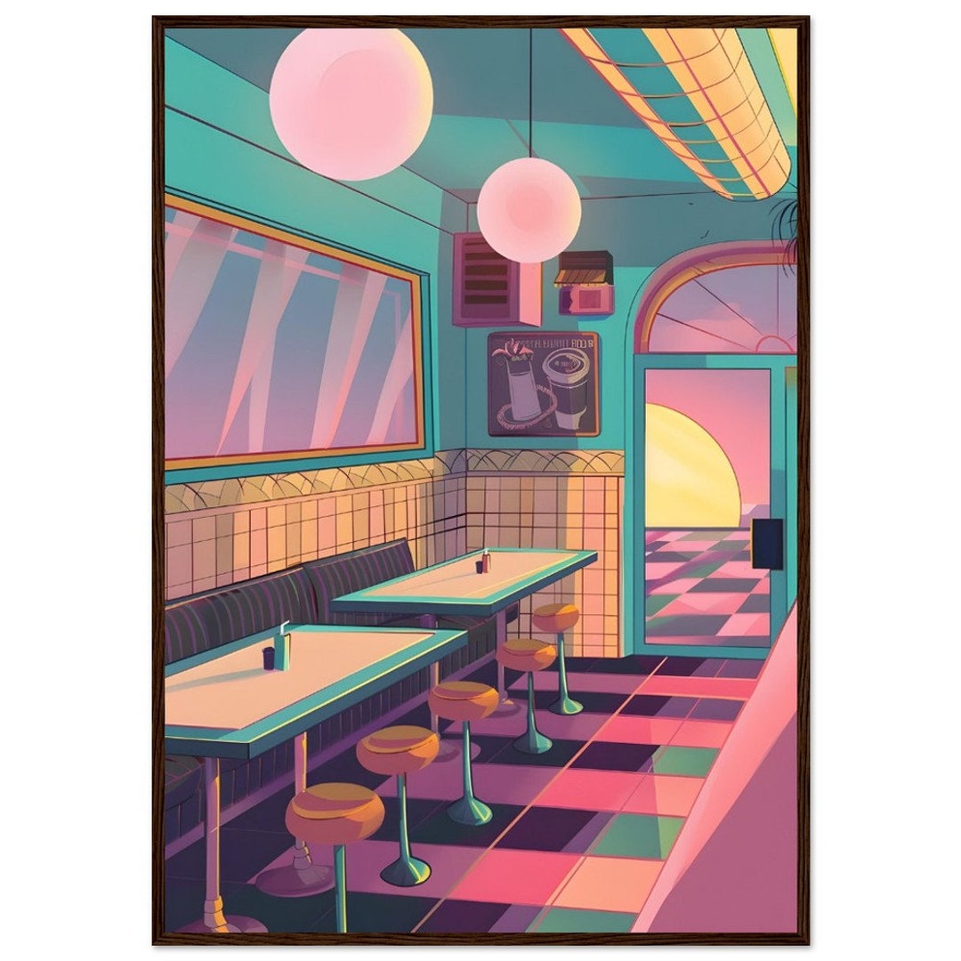 Vintage Retro Eerie Liminal Space Wall Art Framed Poster Print ...