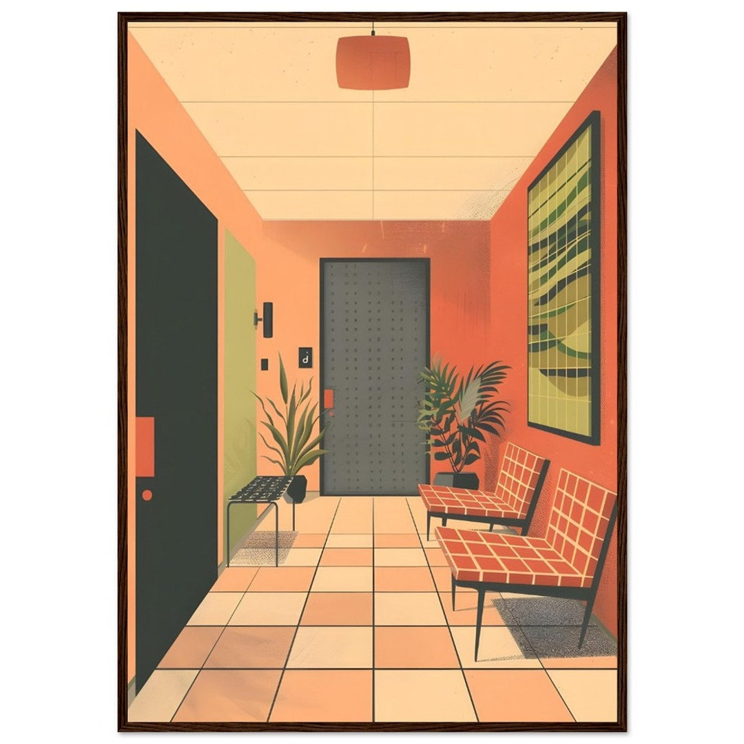 Vintage Retro Eerie Liminal Space Wall Art Framed Poster Print ...