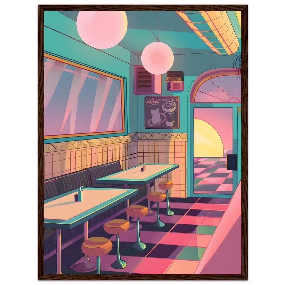 Vintage Retro Eerie Liminal Space Wall Art Framed Poster Print ...