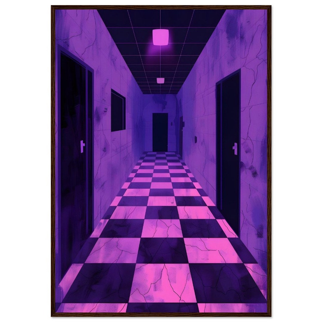 Vintage Retro Eerie Liminal Space Wall Art Framed Poster Print ...