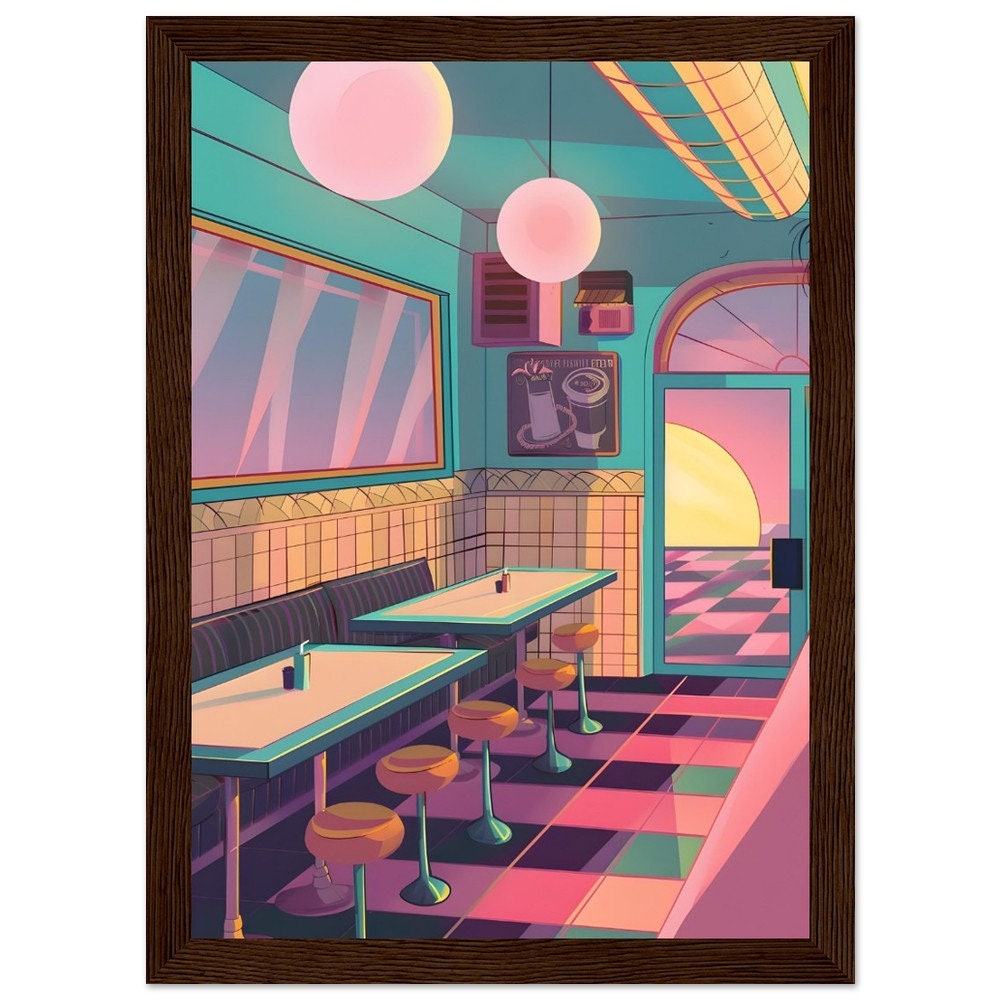 Vintage Retro Eerie Liminal Space Wall Art Framed Poster Print ...