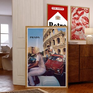 Rome Italy Retro Poster, Photography Print, Prada Poster, Luxury Wall ...