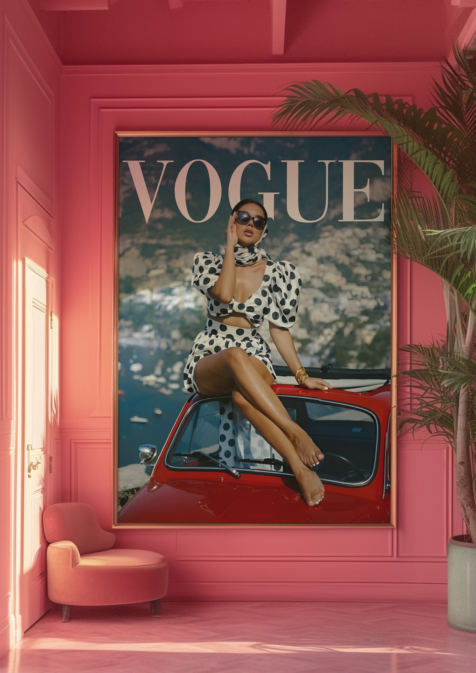 Fashion Magazine Poster Cover, Girl Holiday Magazine Fashion Poster ...